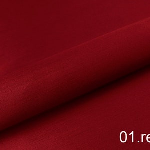 35mm Silk Wool Twill Fabric Pure Solid Fabric 55" Width NO.01 Red for ...