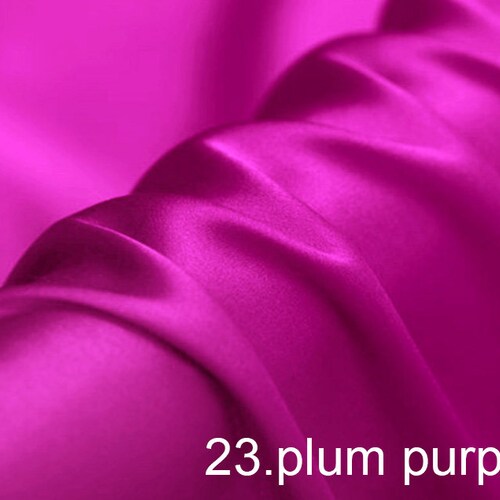 Purplish Red Stretch Silk Satin Fabric for Fashion Apparel | Etsy