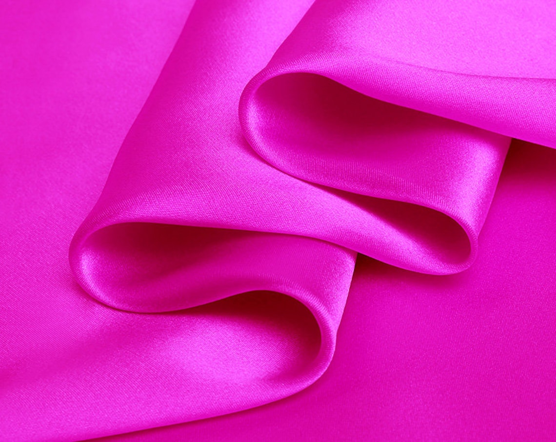 Silk Satin Fabric Pure Solid Fabric NO.55 Very Berry Color for - Etsy