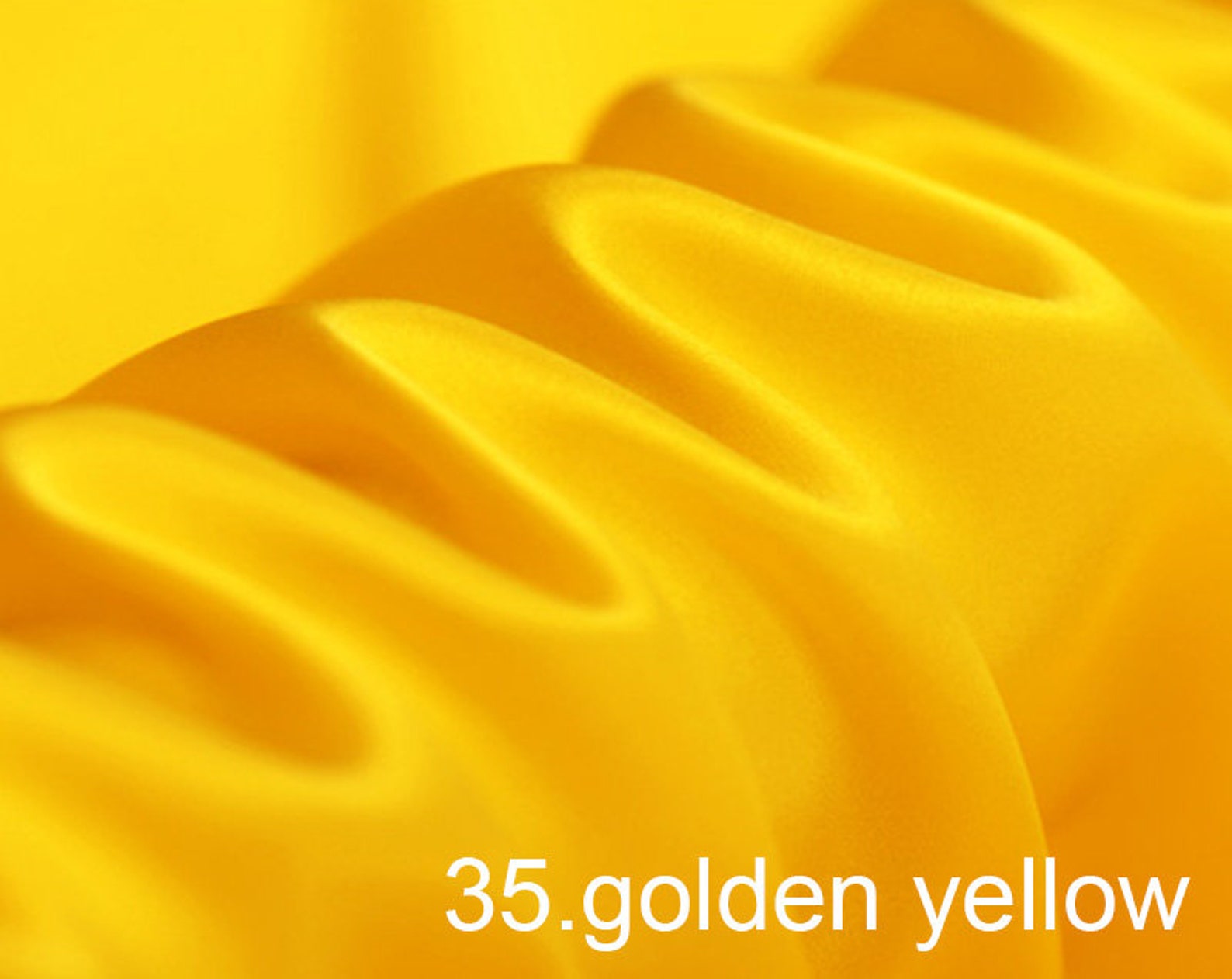 Golden Yellow Silk Satin Fabric Pure Solid Fabric for Wedding, Evening ...