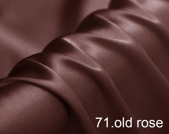 Old Rose Color Silk Satin Fabric for Wedding Evening Dress | Etsy