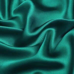 Silk Satin Fabric Pure Solid Fabric NO.90 Latigo Bay Color for Wedding ...