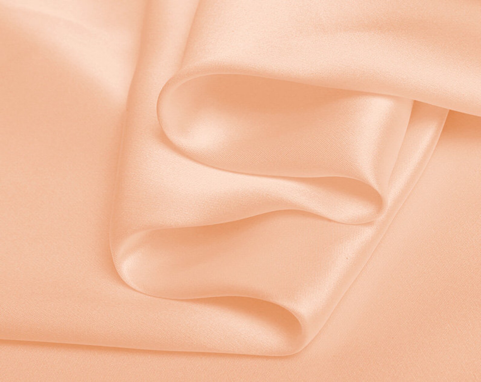 Peach Color Natural Silk Satin Fabric Pure Solid Fabric for - Etsy