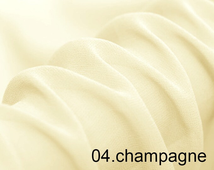 Ocean Depths Color Silk Georgette Pure Solid Fabric 45 - Etsy
