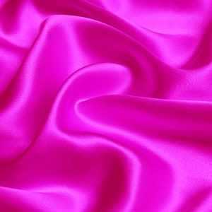 Silk Satin Fabric Pure Solid Fabric NO.55 Very Berry Color for Wedding ...