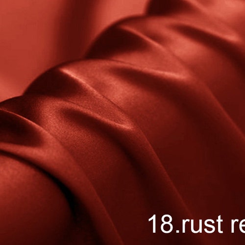 Rust Red Silk Satin Fabric for Wedding Evening Dress Shirts - Etsy