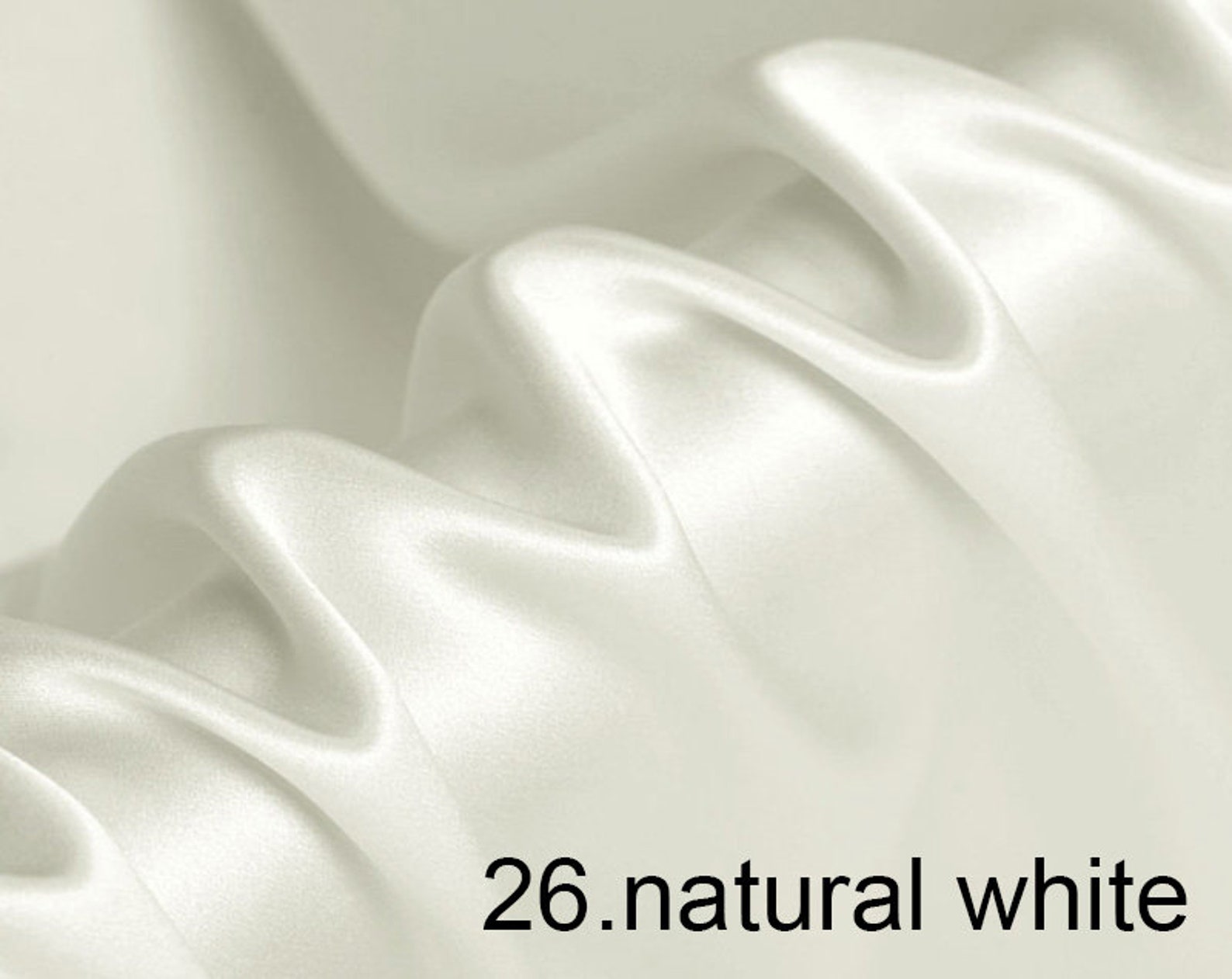 Silk Satin Fabric Pure Solid Fabric NO.26 Natural White Color - Etsy