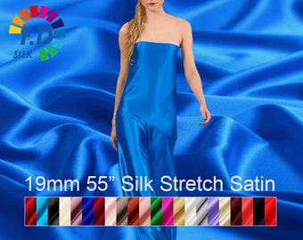 100% Silk Red Wine Color 19mm Silk Satin Fabric for Dress Shirts ...