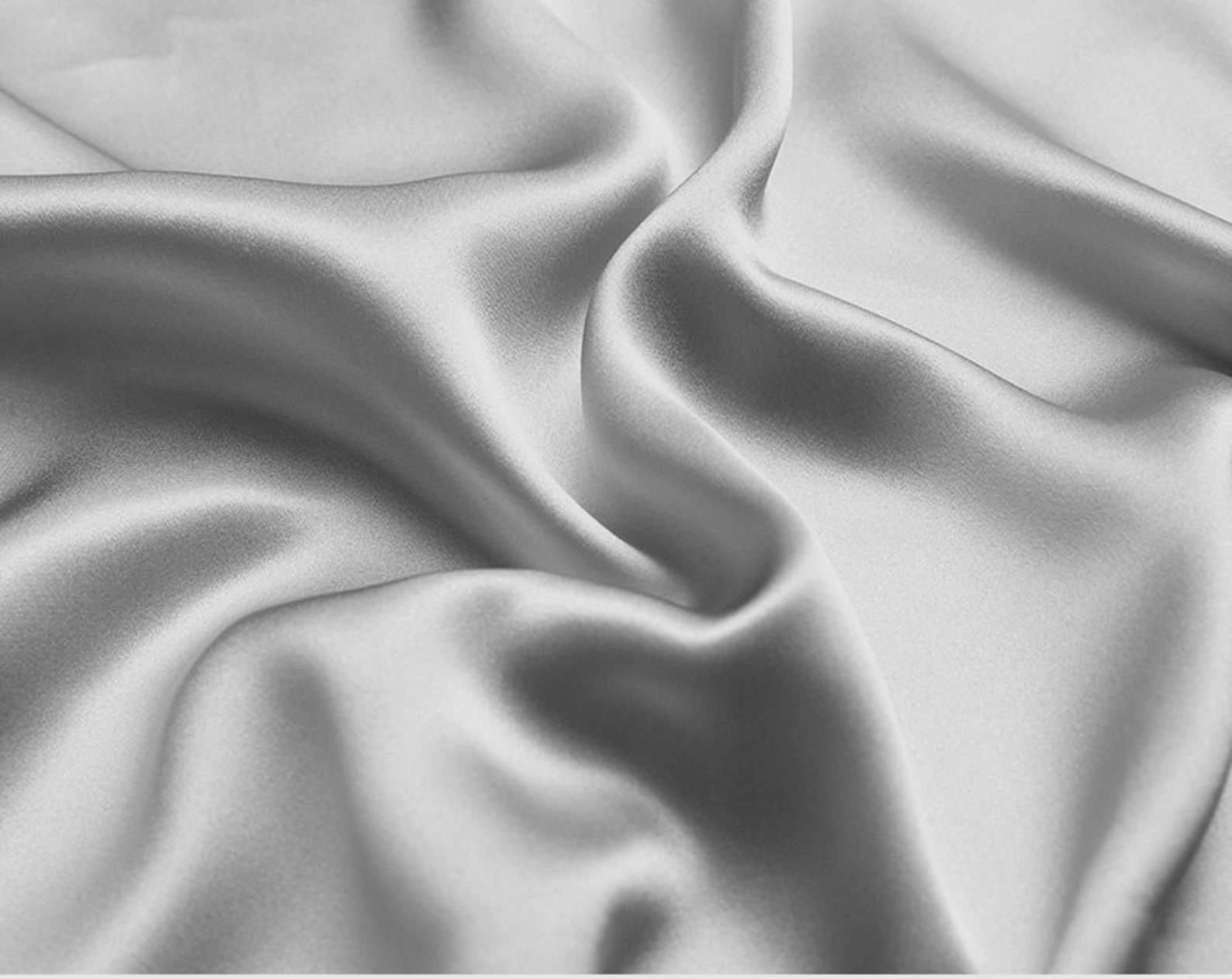 Slver Grey Silk Satin Fabric Pure Solid Color for Wedding, Evening ...