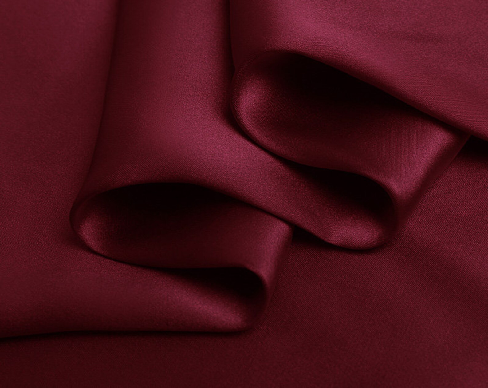 Natural Silk Satin Fabric Crimson Color for Wedding, Evening Dress ...