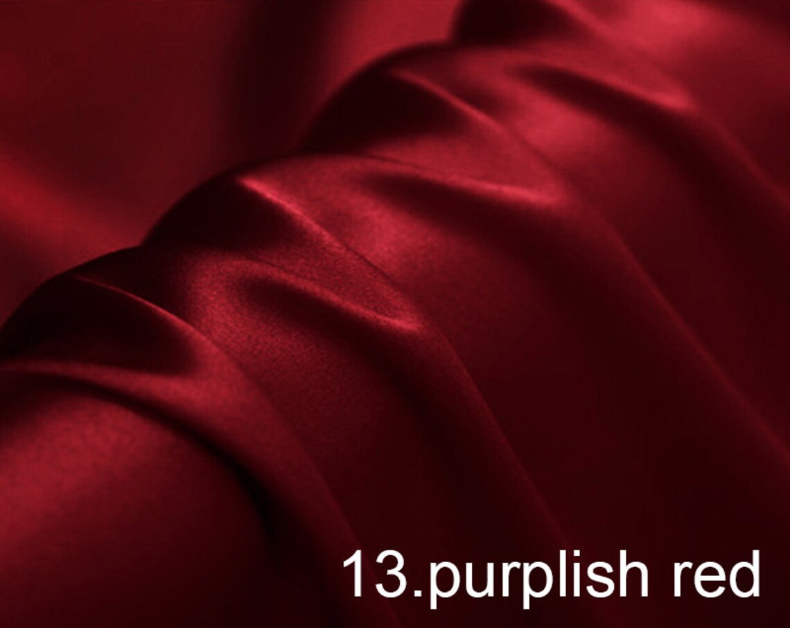 Silk Satin Purplish Red Color by Yard Silk Square Bridal - Etsy