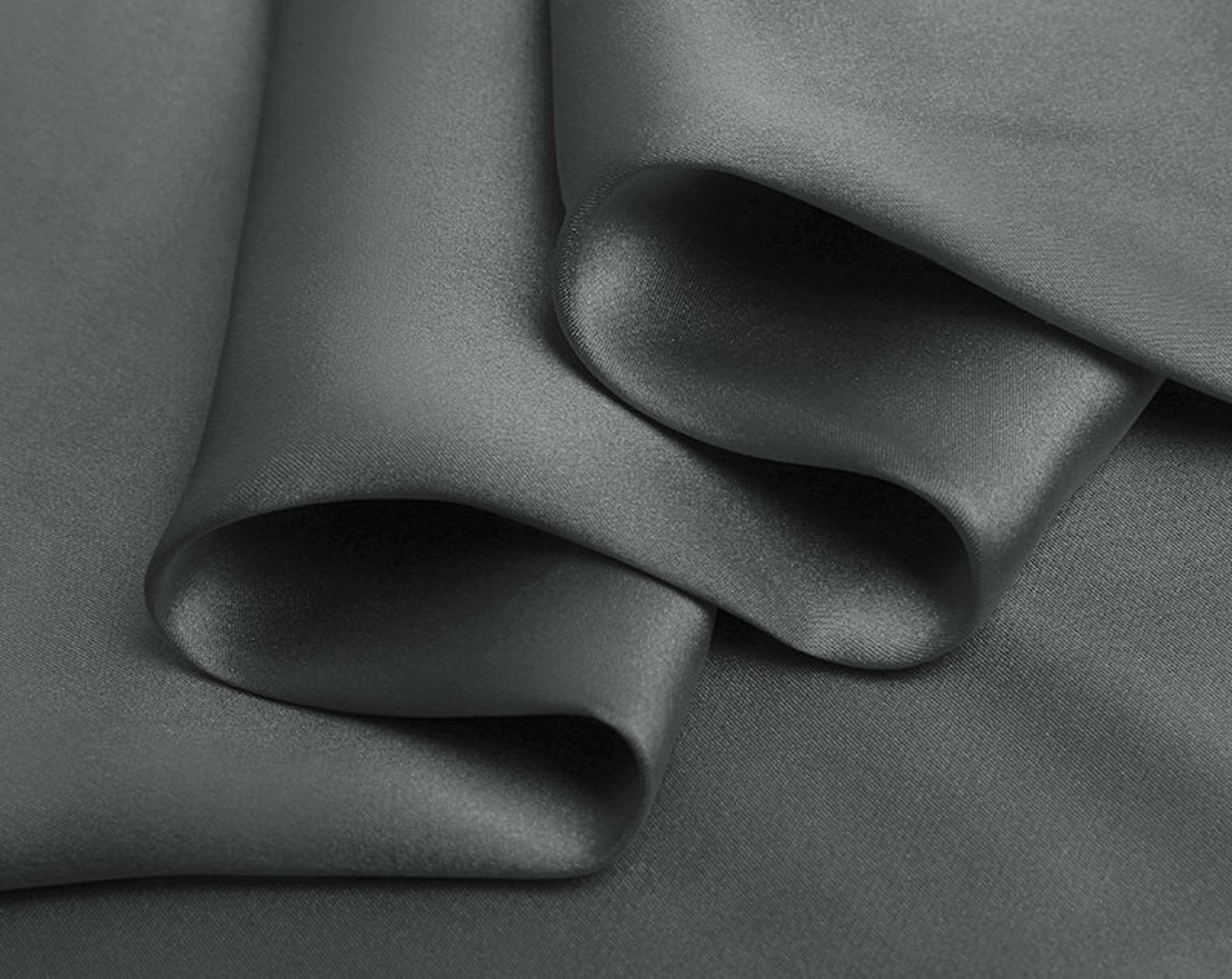 Dark Shadow Silk Satin Fabric Pure Solid Fabric for Wedding - Etsy