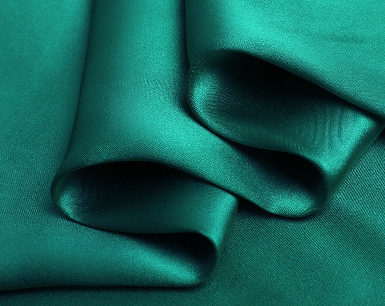 Silk Satin Fabric Pure Solid Fabric NO.90 Latigo Bay Color for - Etsy