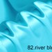 River Blue Color Silk Satin Fabric for Wedding, Evening Dress, Shirts ...