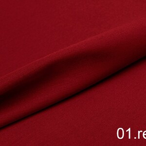 35mm Silk Wool Twill Fabric Pure Solid Fabric 55" Width NO.01 Red for ...