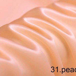 Peach Color Natural Silk Satin Fabric Pure Solid Fabric for Wedding ...