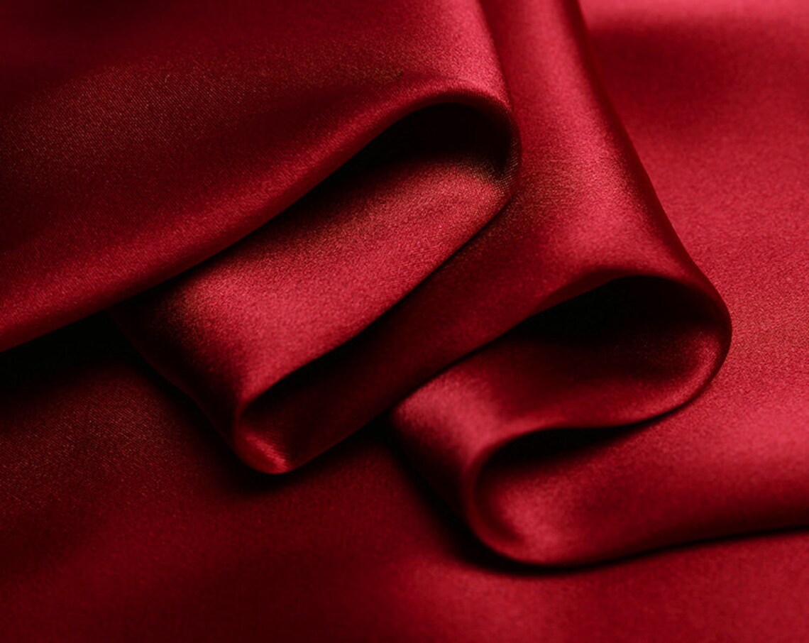 Silk Satin Purplish Red Color by Yard Silk Square Bridal - Etsy