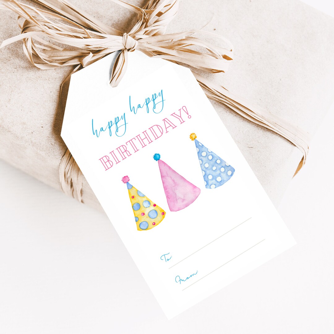 Birthday Gift Tags Happy Birthday Cards Birthday Calling Cards - Etsy