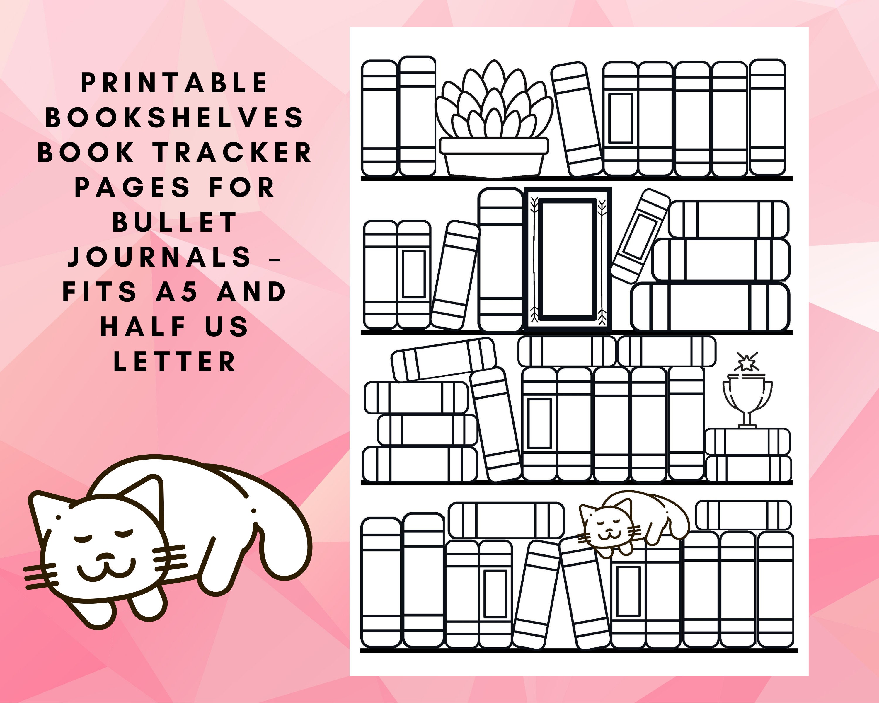 FOUR 4 Page DIY Printable Book Tracker Track Your Reading List Bullet ...