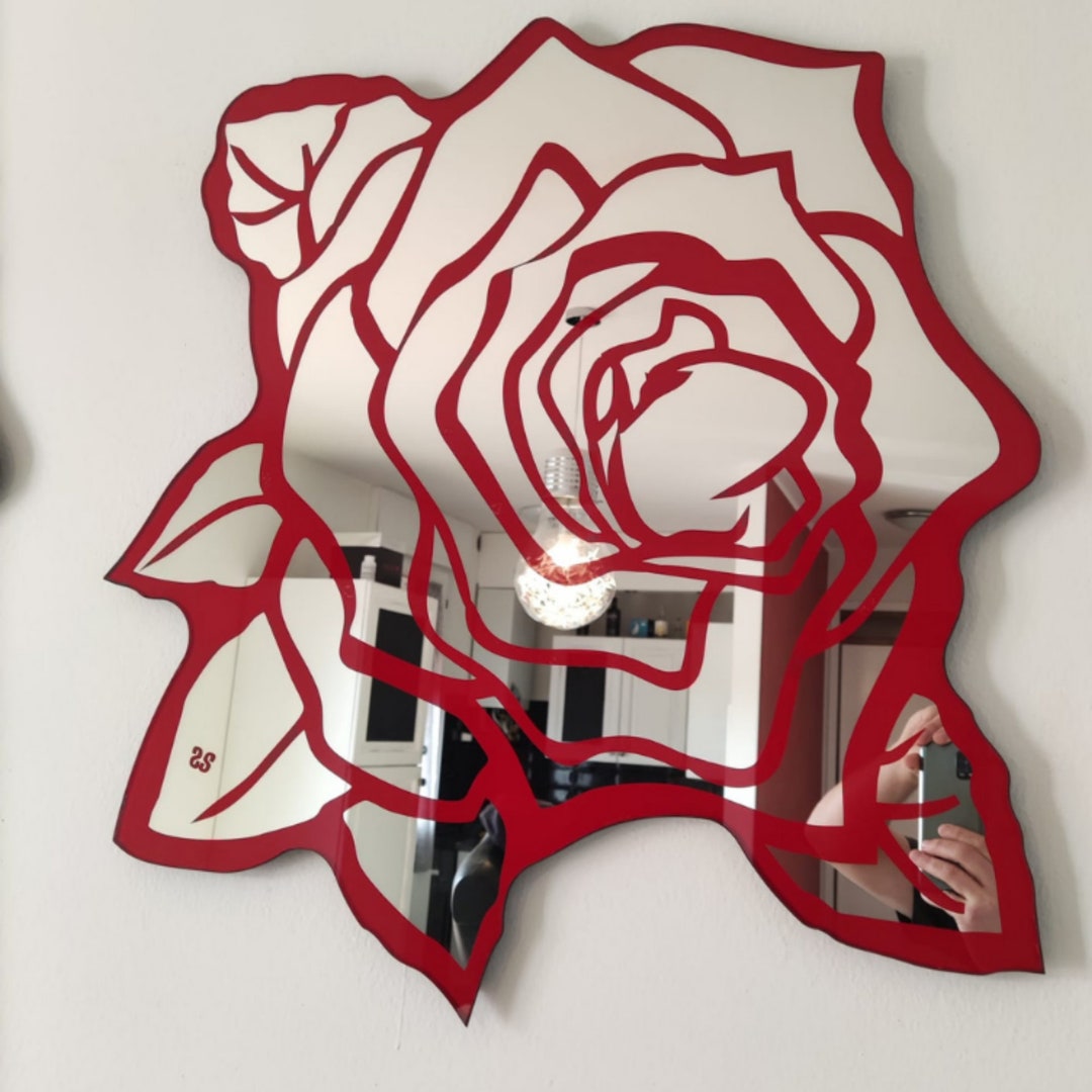 Rose Wall Mirror, Floral Mirror, Gift for the New Home, Made in Italy ...