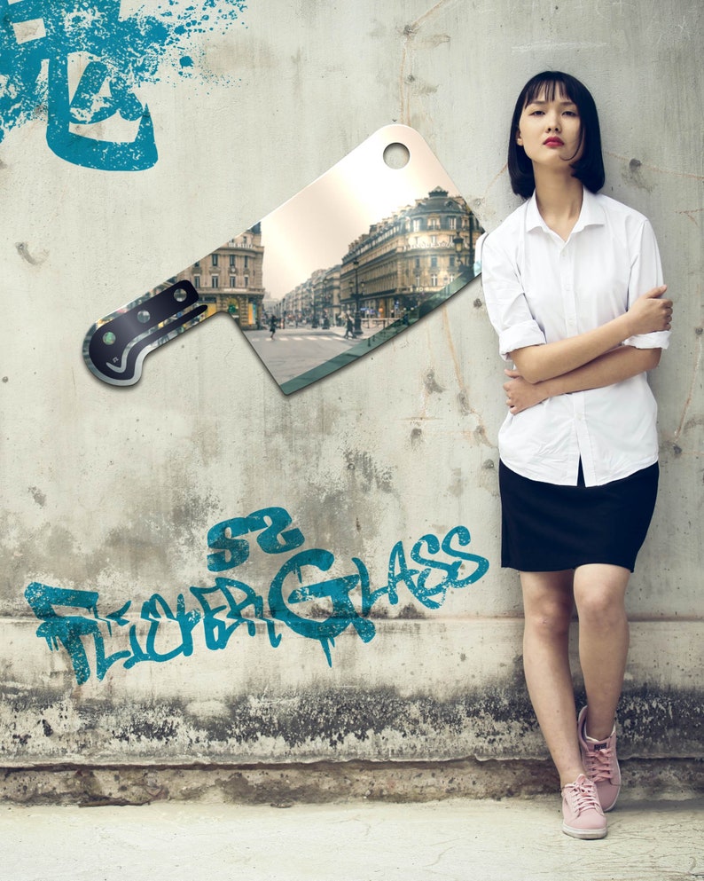 Butcher's Cleaver Shaped Mirror - Special Wall Knife Mirror - Furniture ...