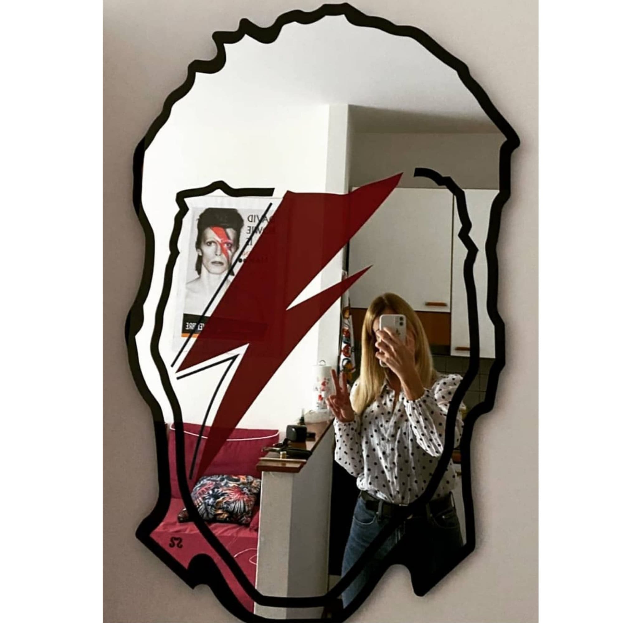 BOWIE WALL MIRROR David Bowie rock mirror pop glam | Etsy