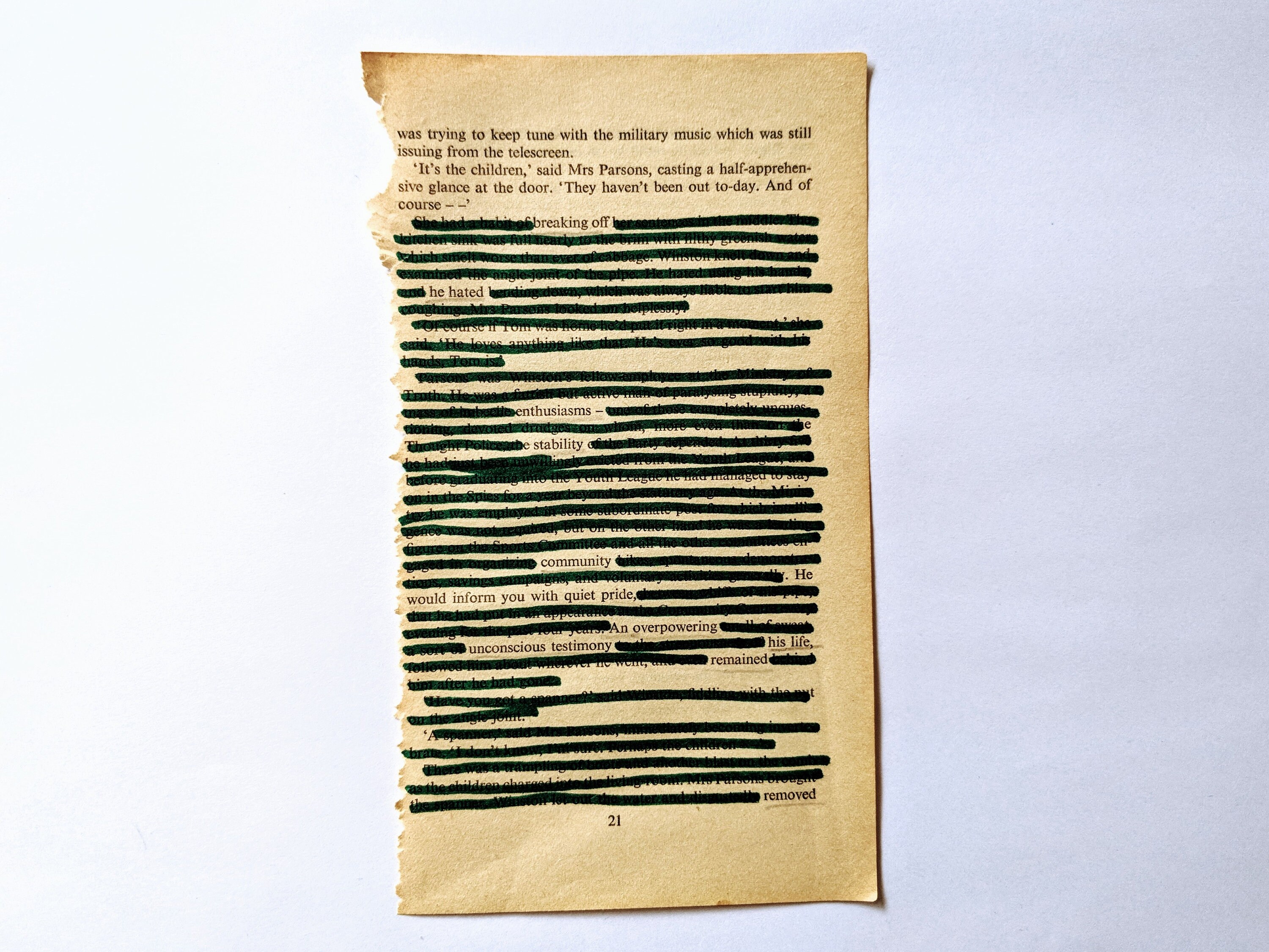 PDF 1984 Blackout Poetry Zine // Hannah Pickard + George Orwell - Etsy