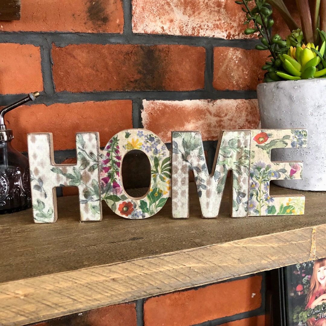 Free Standing Rustic Wooden Home Sign, Vintage Style Housewarming Gift ...