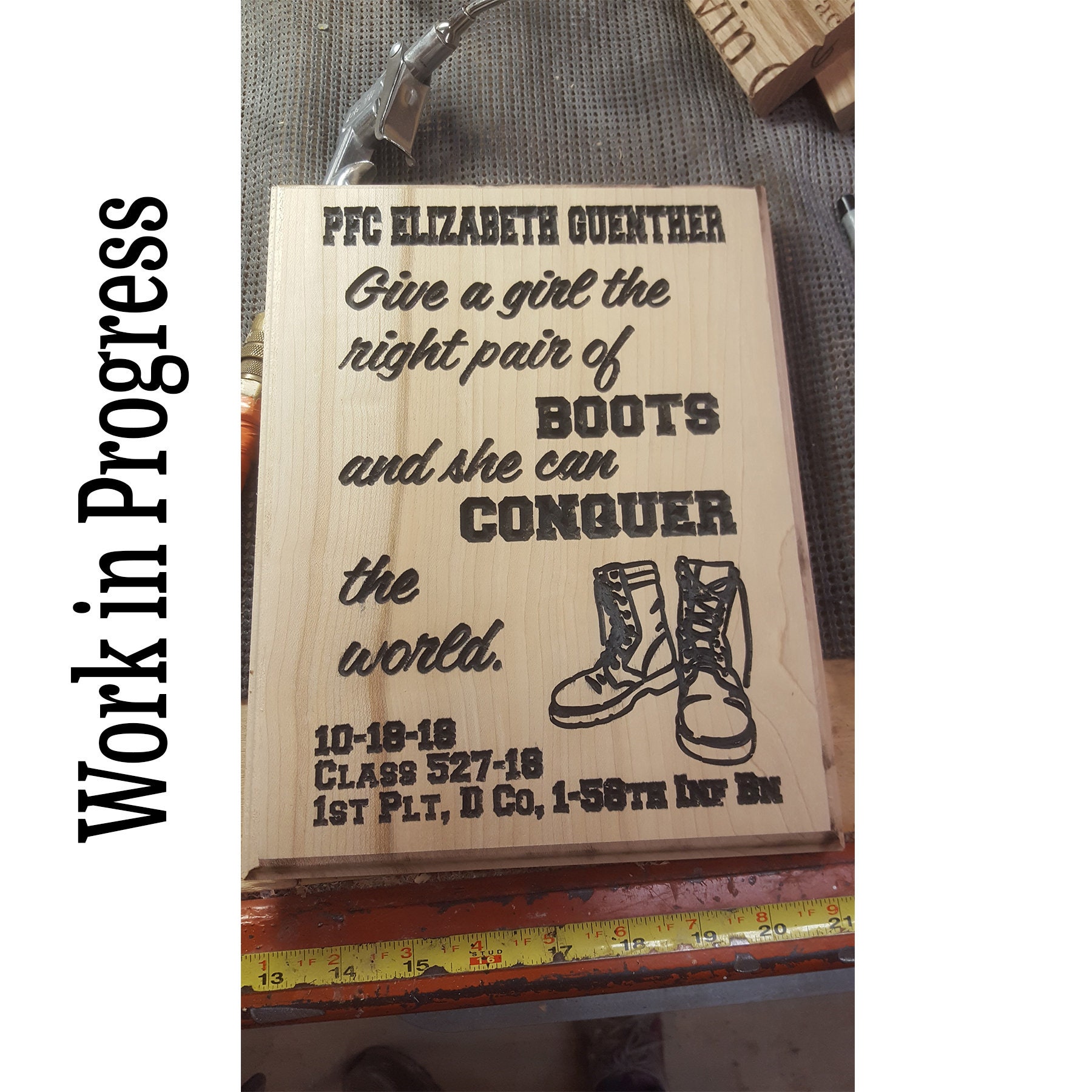 Basic Training Graduation Gift Plaque Sign Soldier Recognition ...