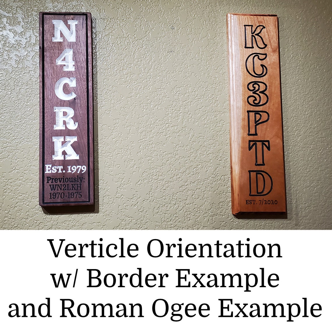 Amateur Radio Call Sign Plaque Desk Wall Ham Shack Decor Hardwood 4 X ...