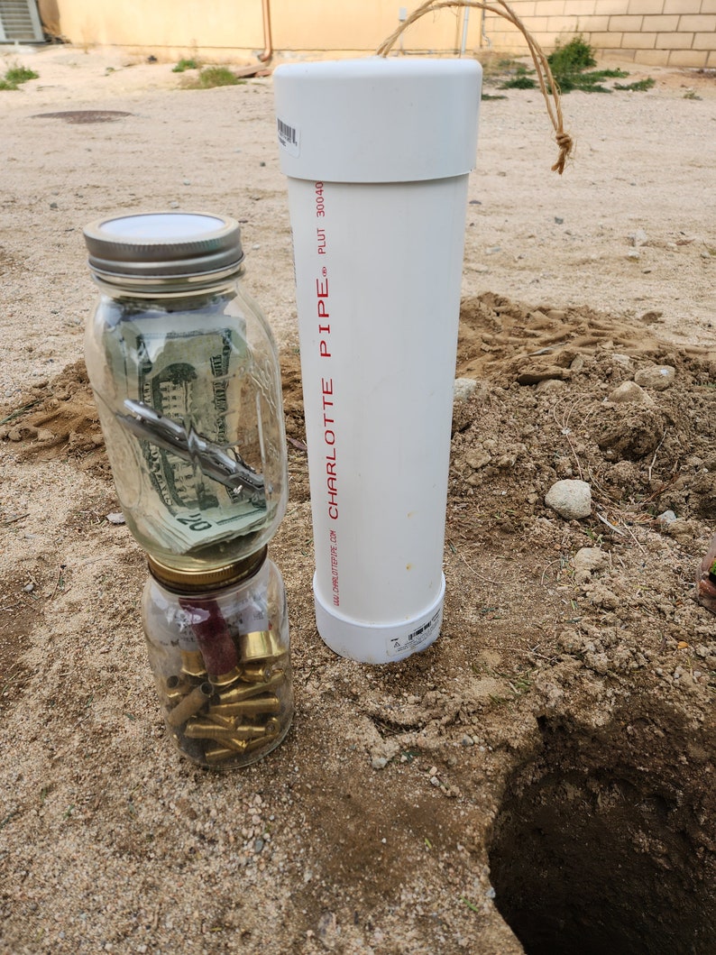 Underground PVC Safe Keeping Box Time Capsule 4" X 16" Cache Prepper ...