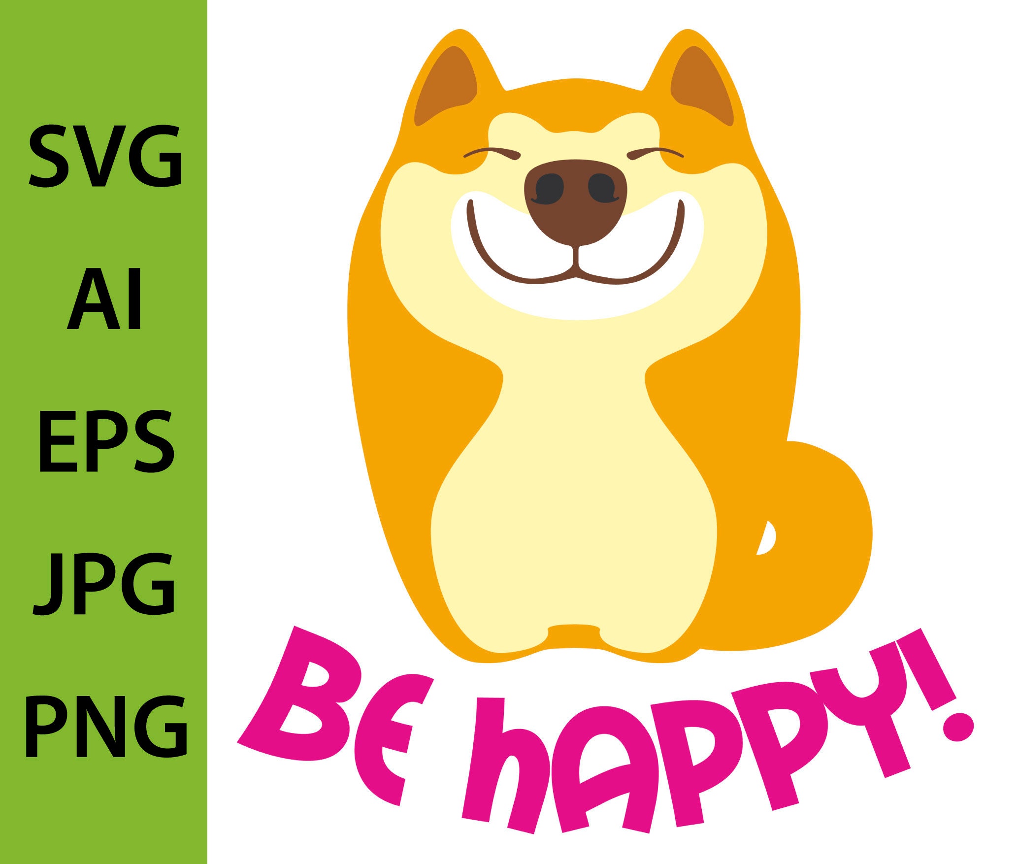 Be happy SVG DIGITAL DOWNLOAD file | Etsy