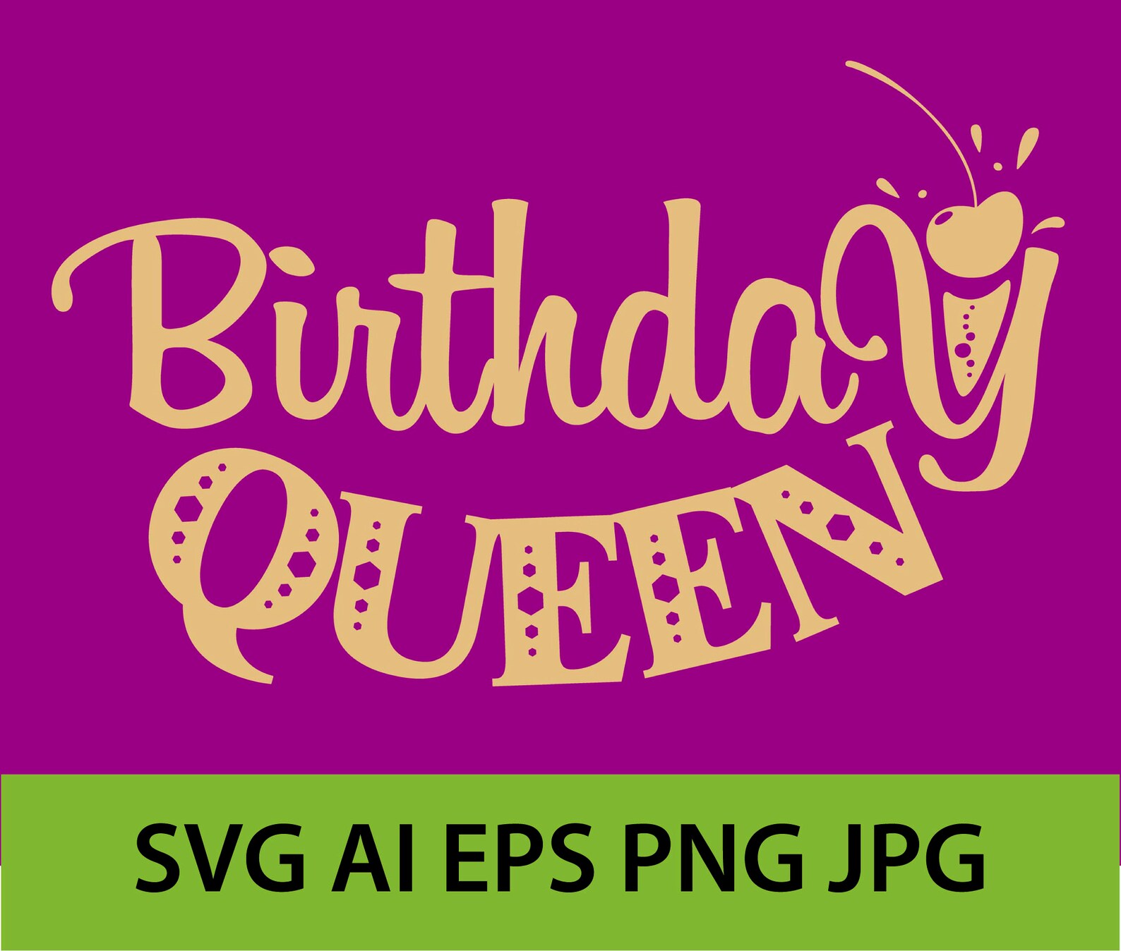 Birthday queen sign SVG DIGITAL DOWNLOAD file | Etsy