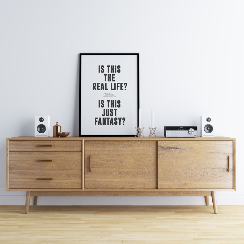 Bohemian Rhapsody Queen Poster Song Lyrics Print Song - Etsy