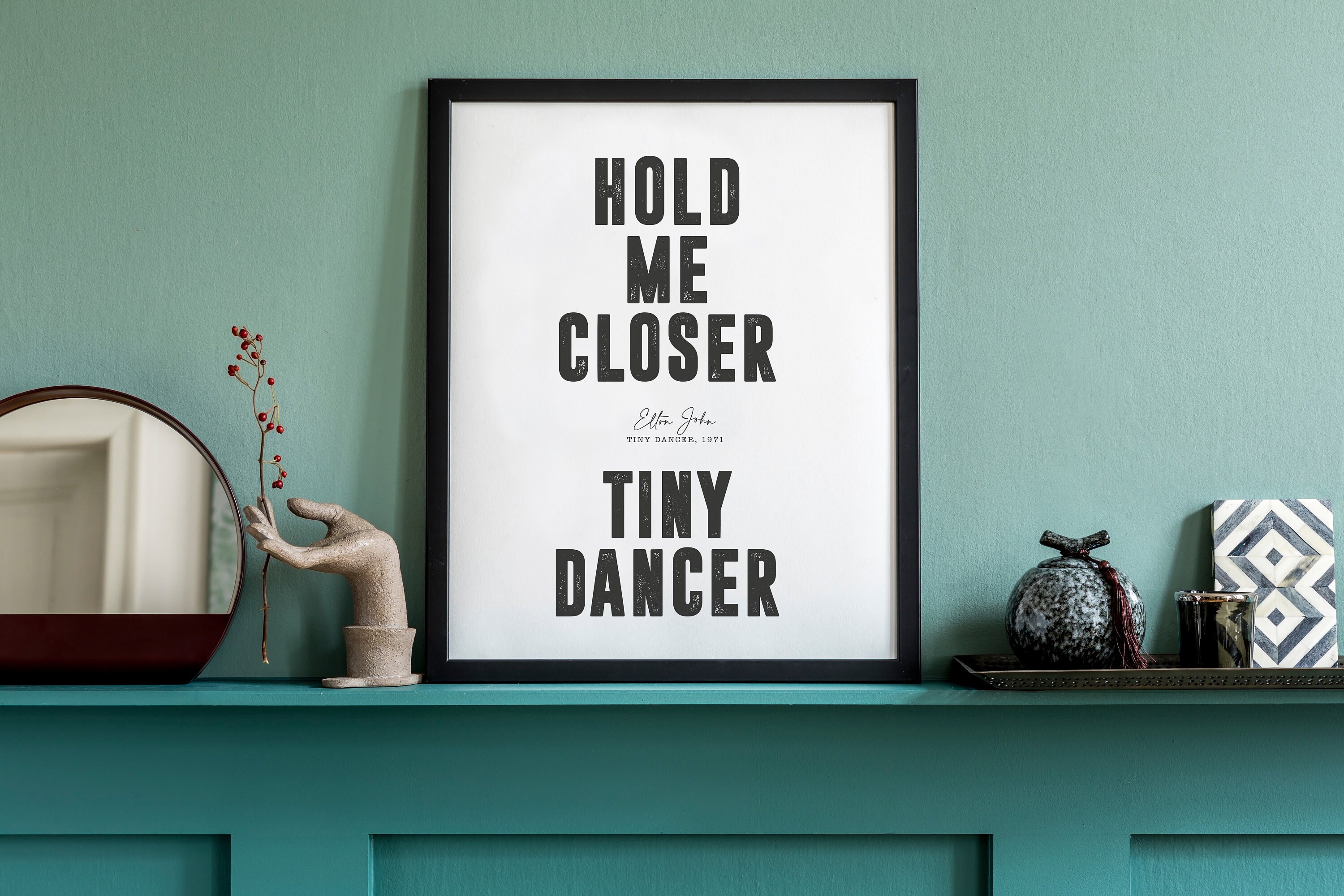 Tiny Dancer | Elton John Poster | Song Lyrics Print | Song Lyrics Wall ...