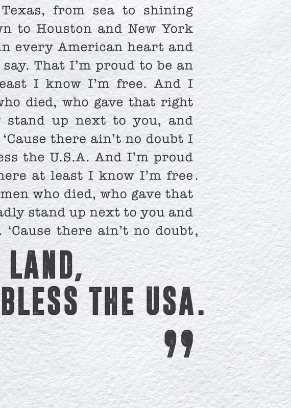 God Bless The Usa Lee Greenwood Lyrics Clearance | emergencydentistry.com