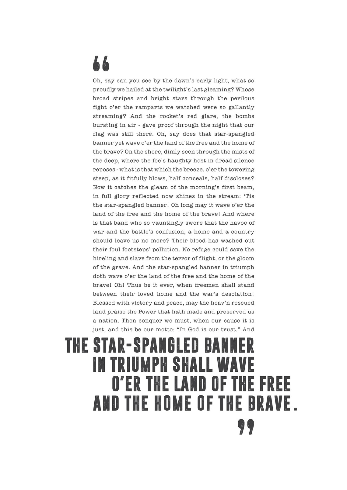 American National Anthem Star-spangled Banner Song Lyrics | Etsy