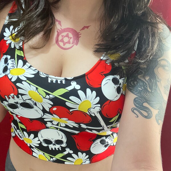 Skull Crop Top - Etsy