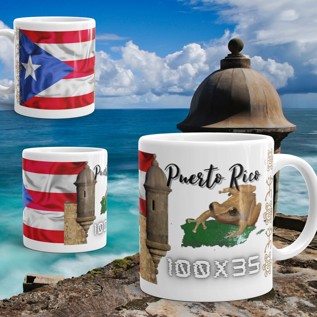 Puerto Rico Souvenir Ceramic Mug Taino Sun Vacations Travel Souvenir PR ...