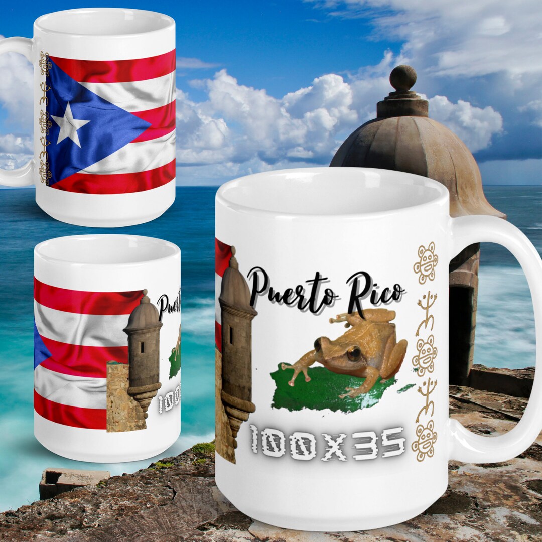 Puerto Rico Souvenir Ceramic Mug Taino Sun Vacations Travel Souvenir PR ...