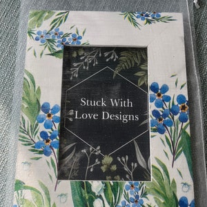 Forget Me Not Decoupaged Photo Frame, Flowers Shabby Chic Home Decor ...
