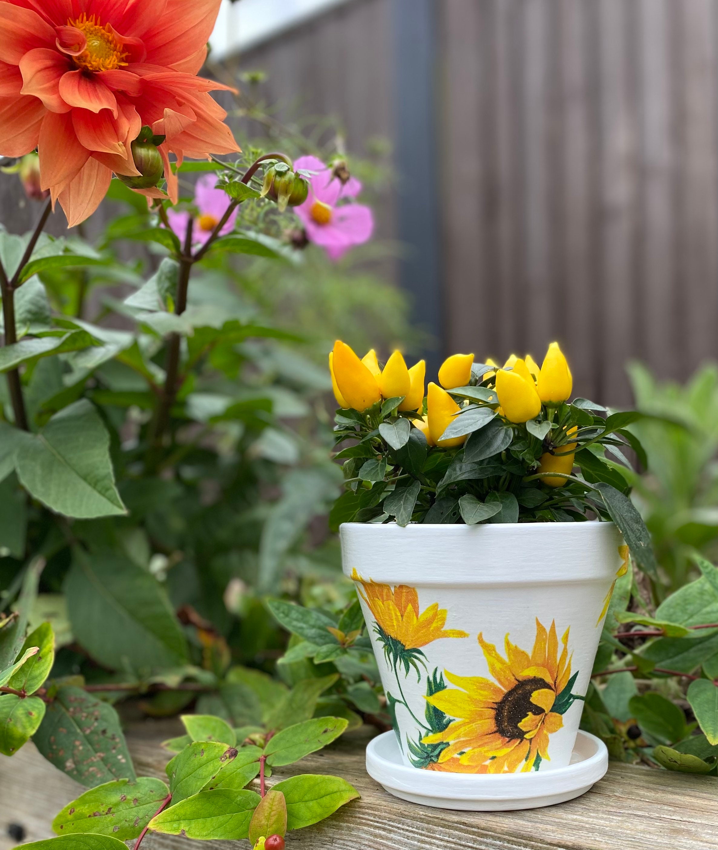 Sunflower Decoupaged Photo Frame Floral Shabby Chic Wooden - Etsy