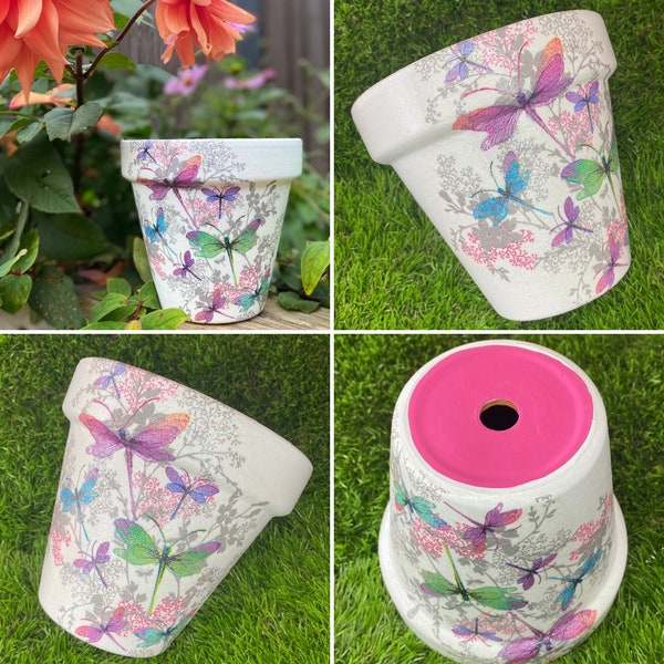 Dragonfly Flower Pots - Etsy