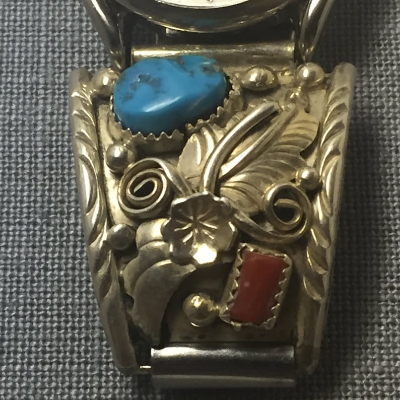 Tino Watch with Navajo Style Sterling Silver Watch Band with | Etsy