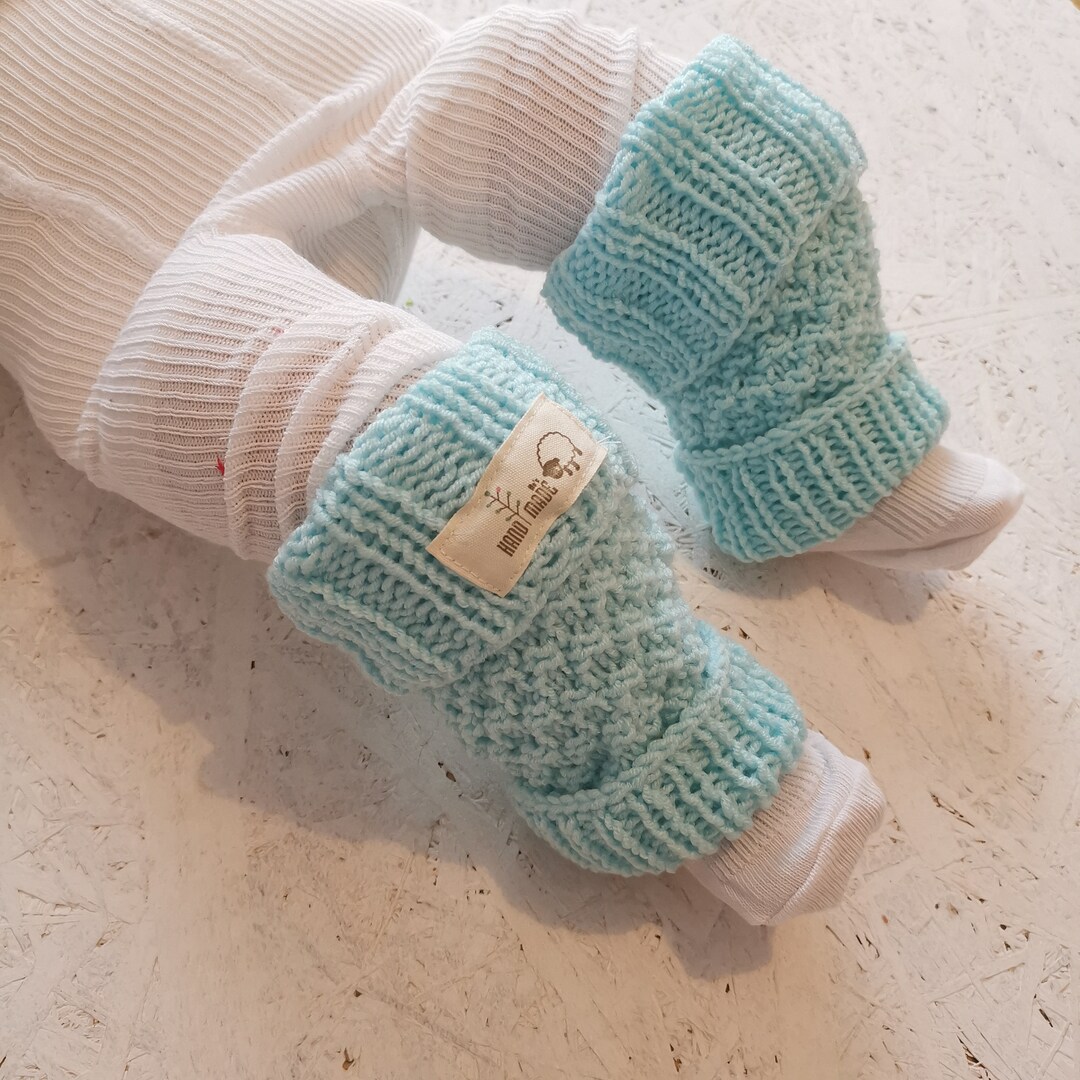 Cuffs Knitted Bamboo, Baby, Many Colors, Gift for a Birth - Etsy