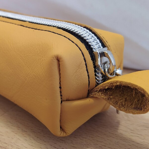 Leather Zipper Case - Etsy