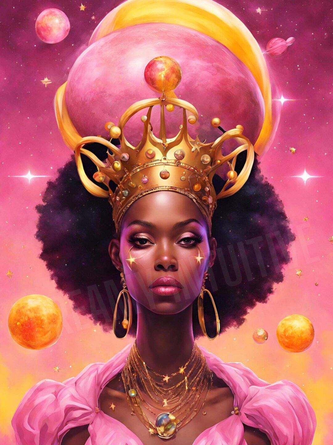 Cosmic Mango Star Goddess Digital Art Downloadable Print - Etsy