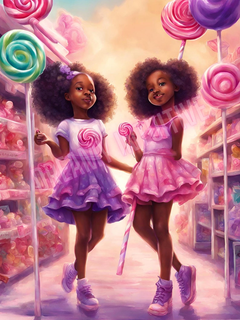 Little Girls Candy Art, Digital Print Art, High Quality Images - Etsy