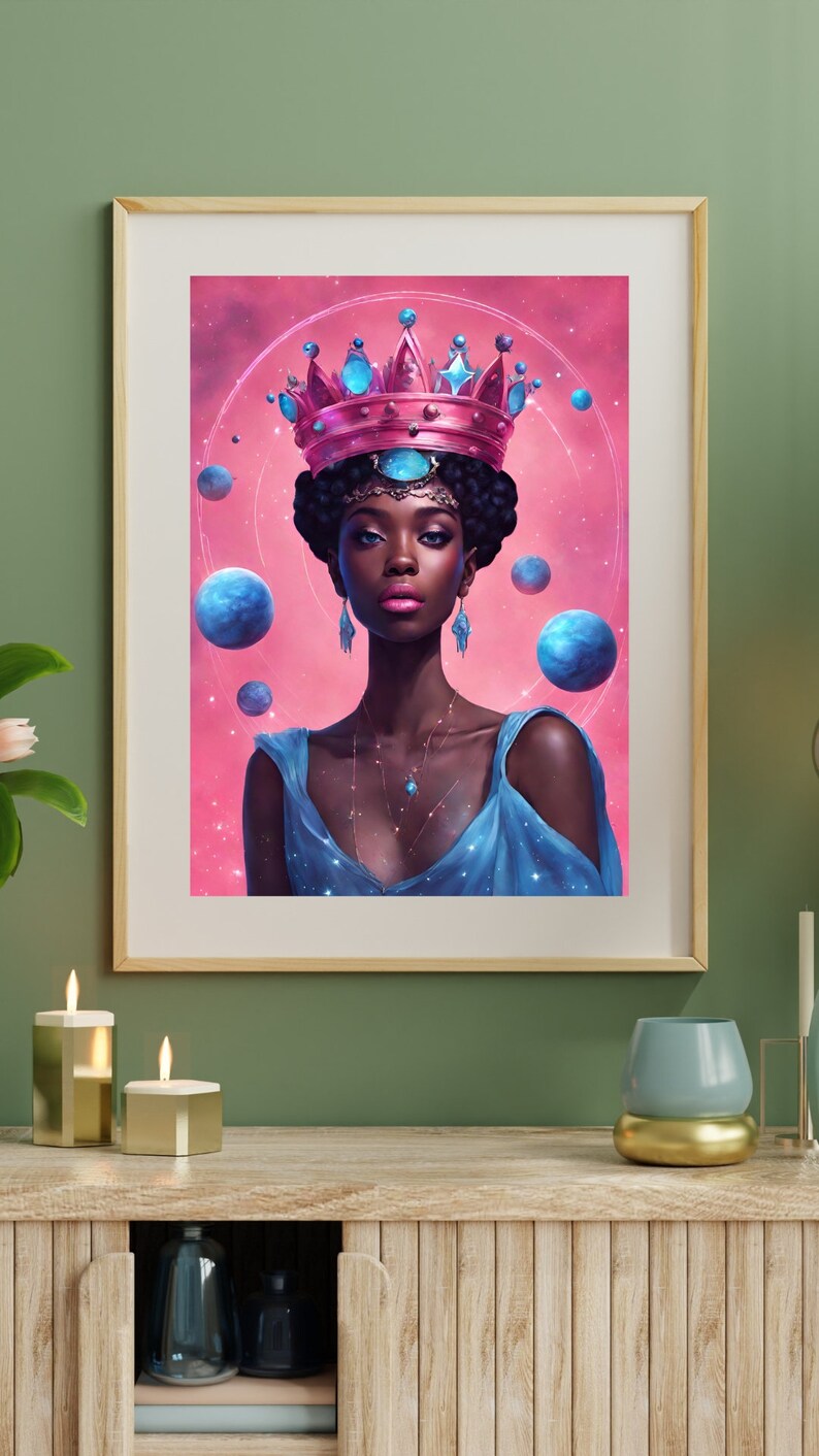 Cosmic Royalty Digital Art, Downloadable, Print Art, Black Art, African ...