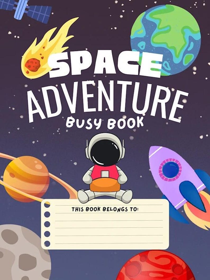 Printable Space Adventure Busy Book for Kids - Etsy